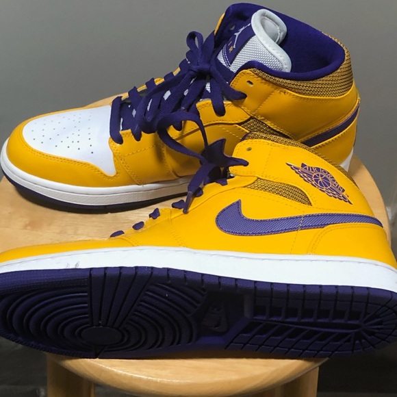 Jordan | Shoes | Laker Jordan Mids | Poshmark